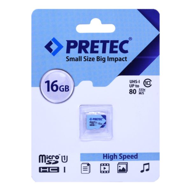 کارت حافظه میکرو اس دی Micro Sd PRETEC 16G_80mg | دیدنگار